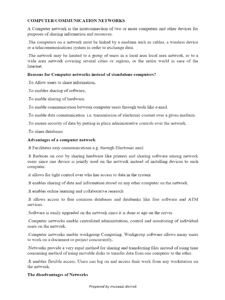Internet And Networking Notes Pdf