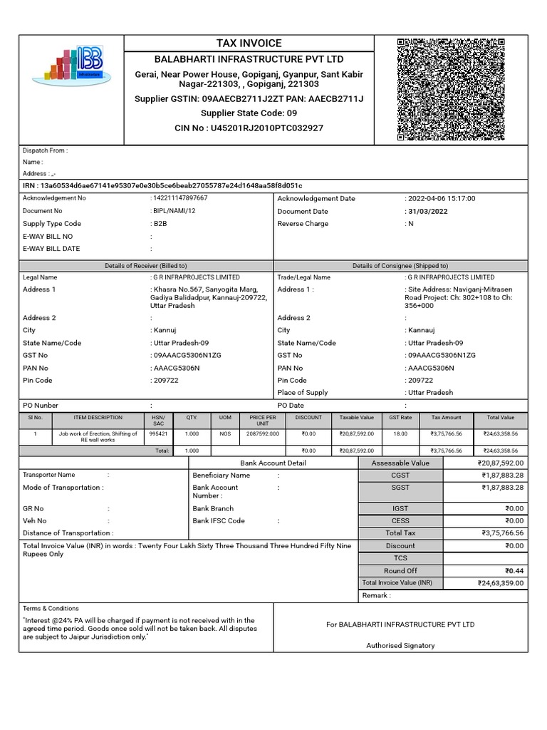GR Infra Inv-12, DT26-03-2022 | PDF | Government | Public Finance