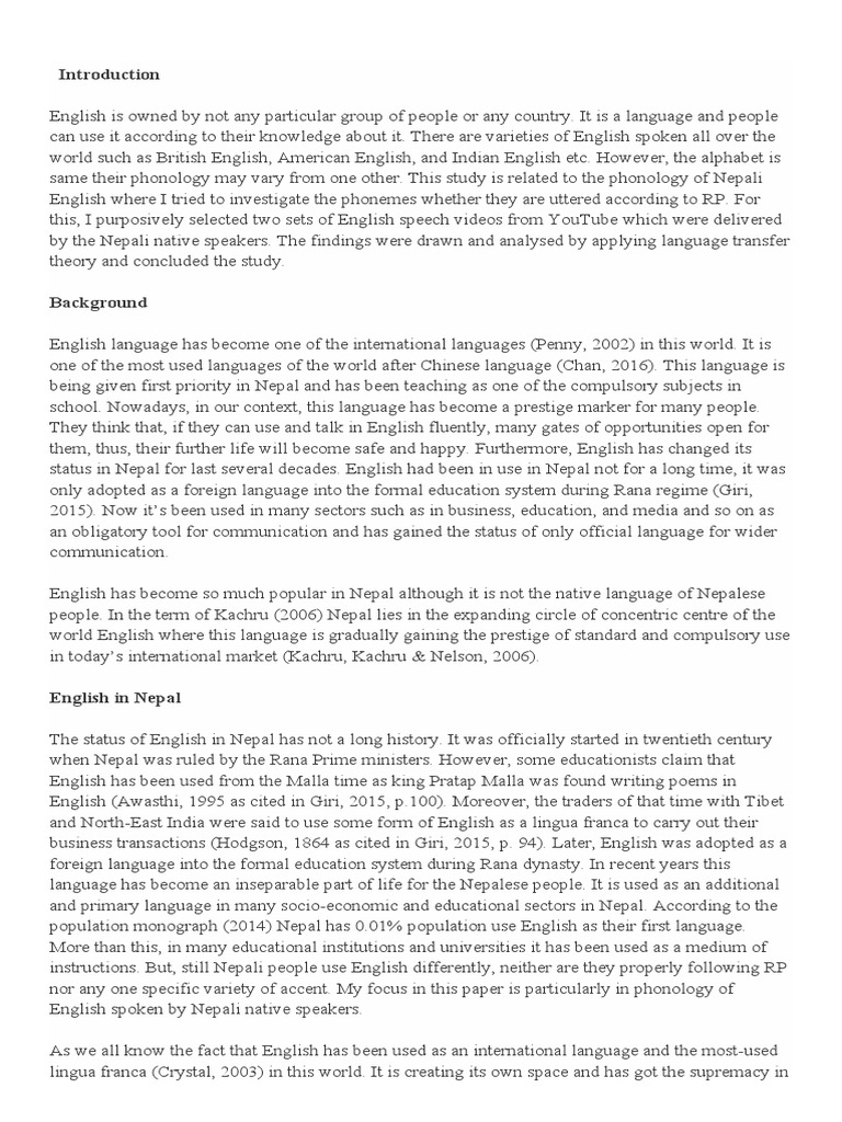 Introduction To Phonology | PDF | English Language | Phoneme