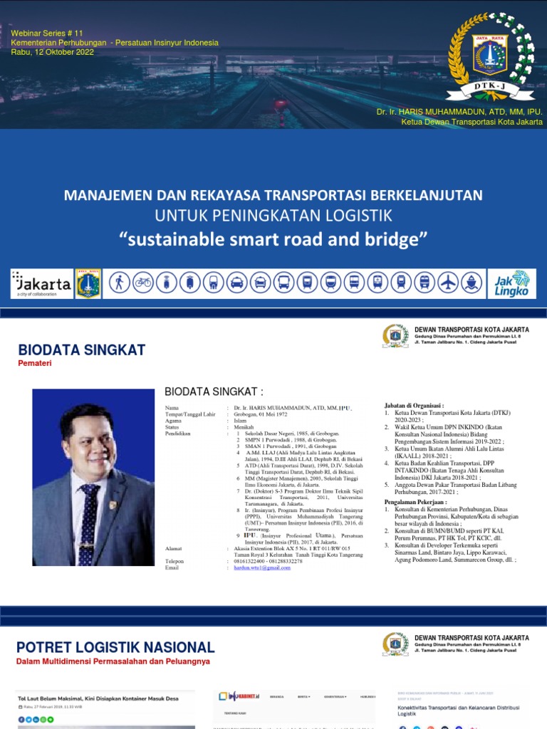 Rek Transportasi Berkelanjutan Untuk Peningkatan Logistik | PDF ...