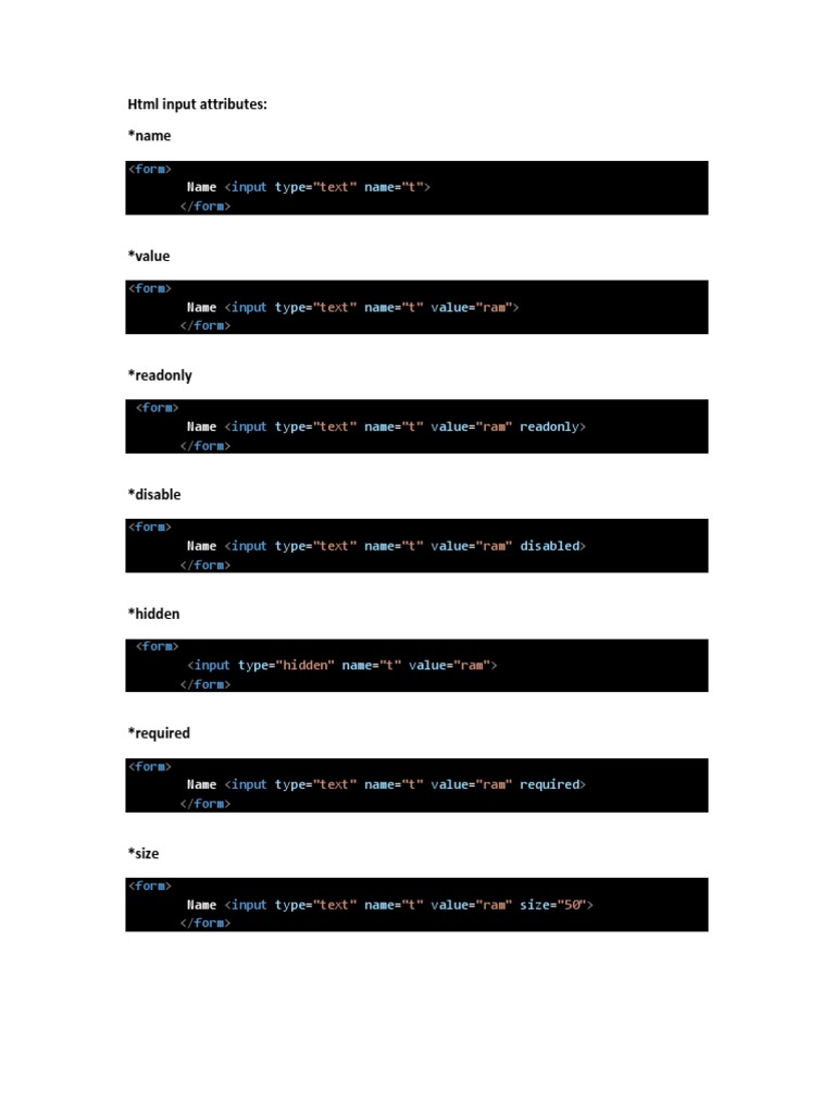 Input Attributes Pdf Computer Science Software Engineering