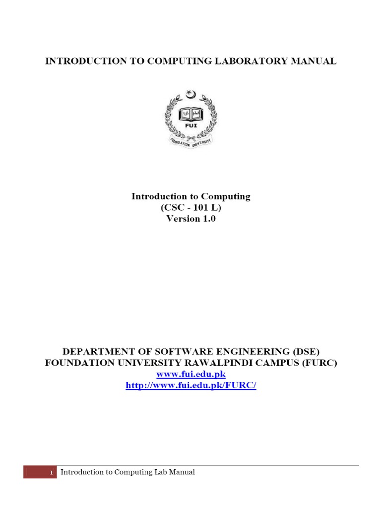 CSC 101 - Ict - Lab Manual | PDF
