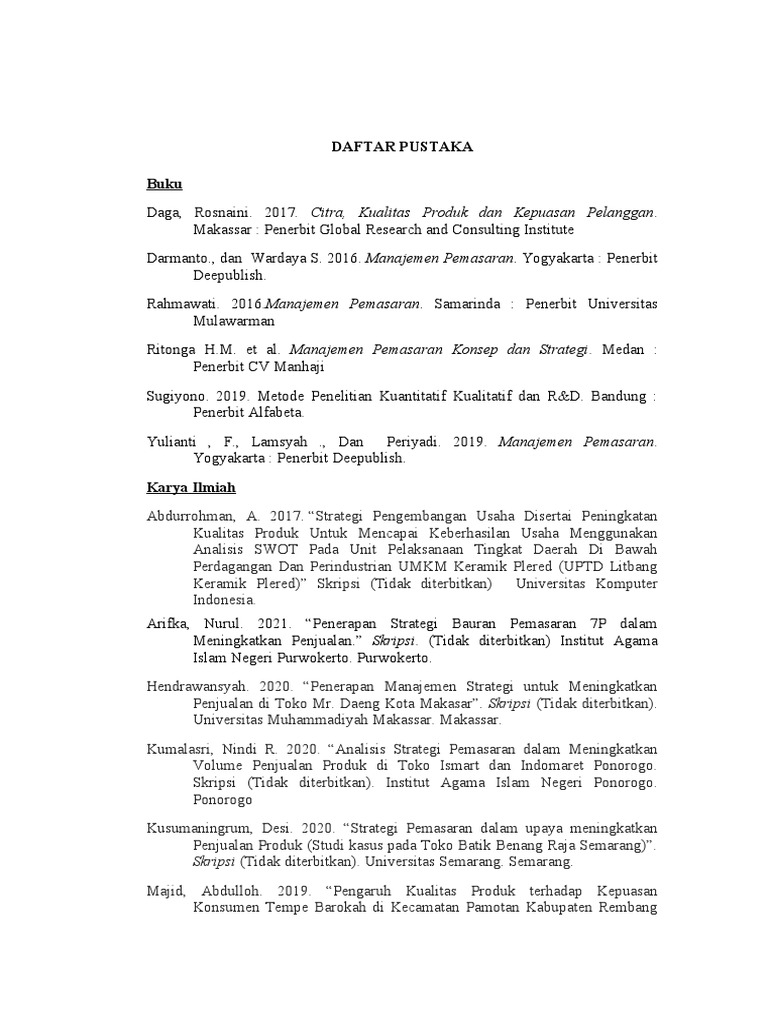 Daftar Pustaka Baru | PDF