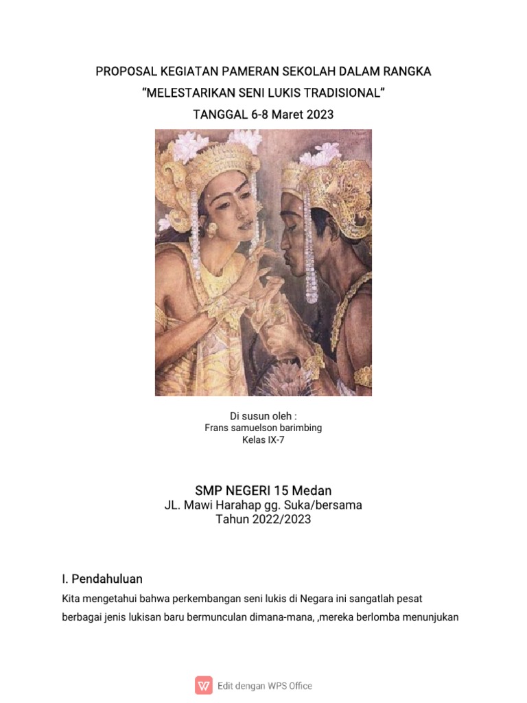 PROPOSAL KEGIATAN SENI RUPA | PDF