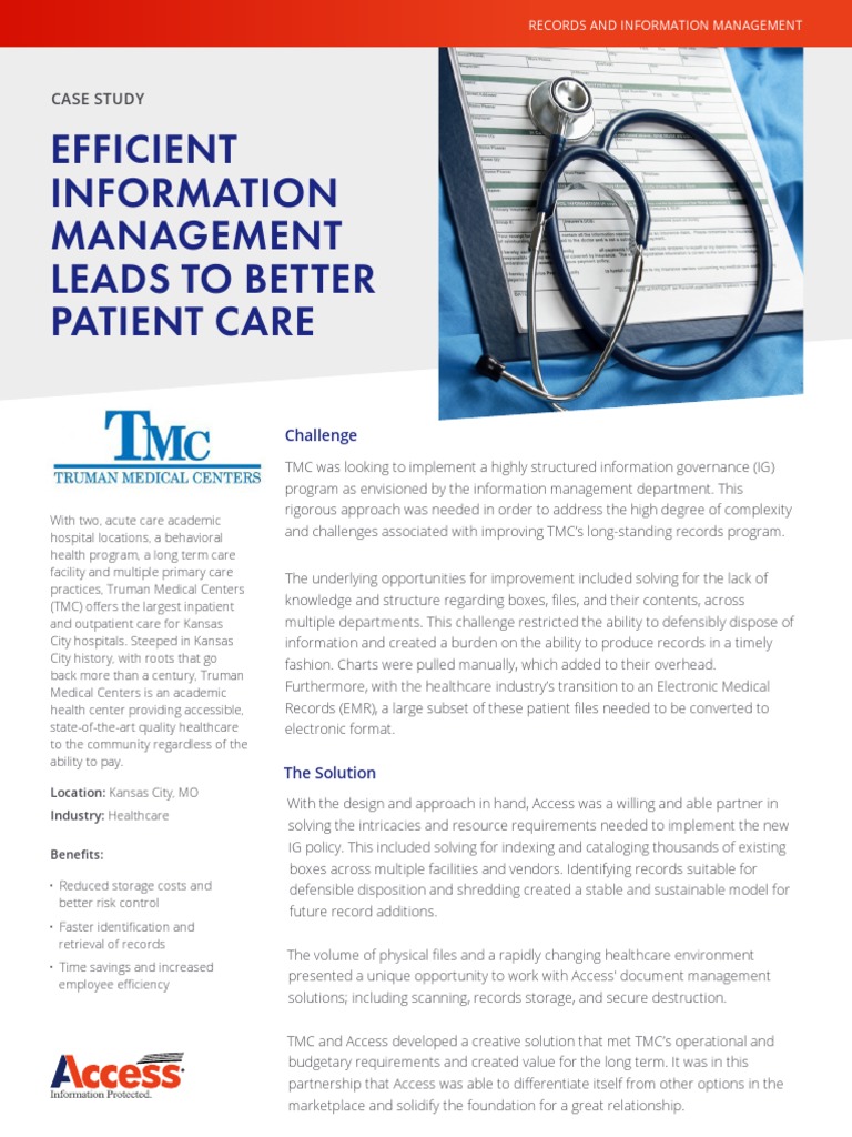 Access Case Study TMC | PDF | Hospital | Health Care