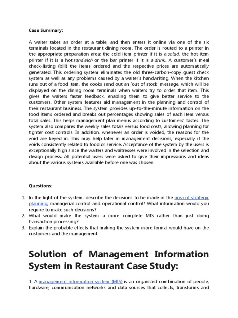 Case Study-Im-3 | PDF | Information | Information System