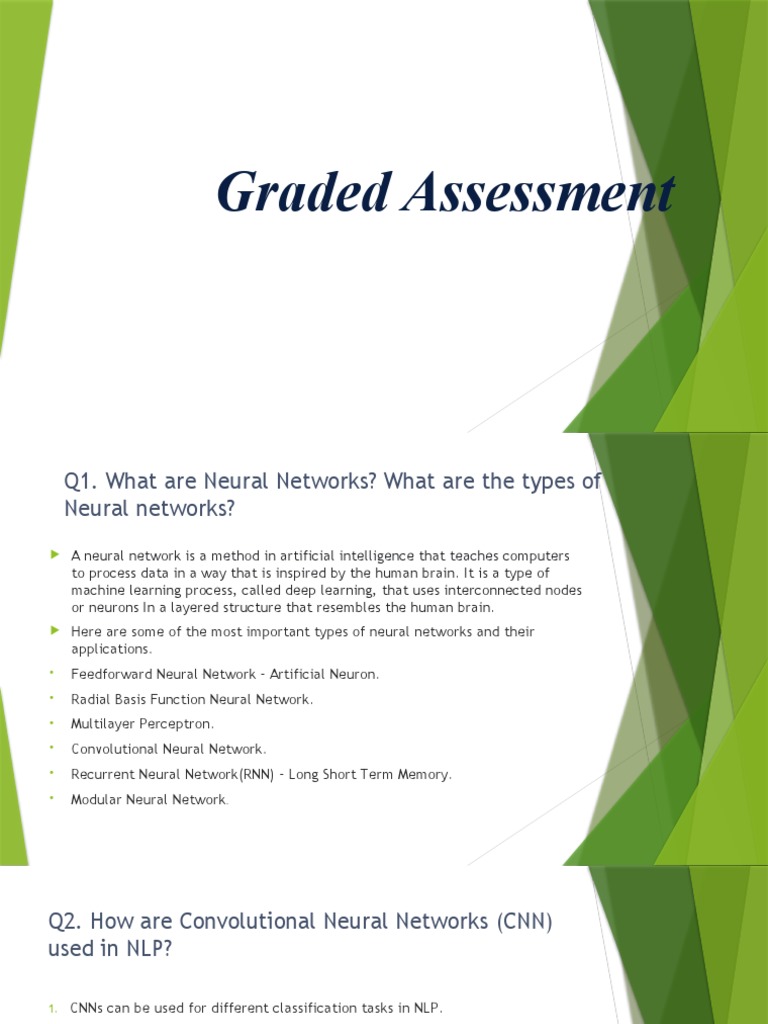 Graded Assessment | PDF | Artificial Neural Network | Cognition