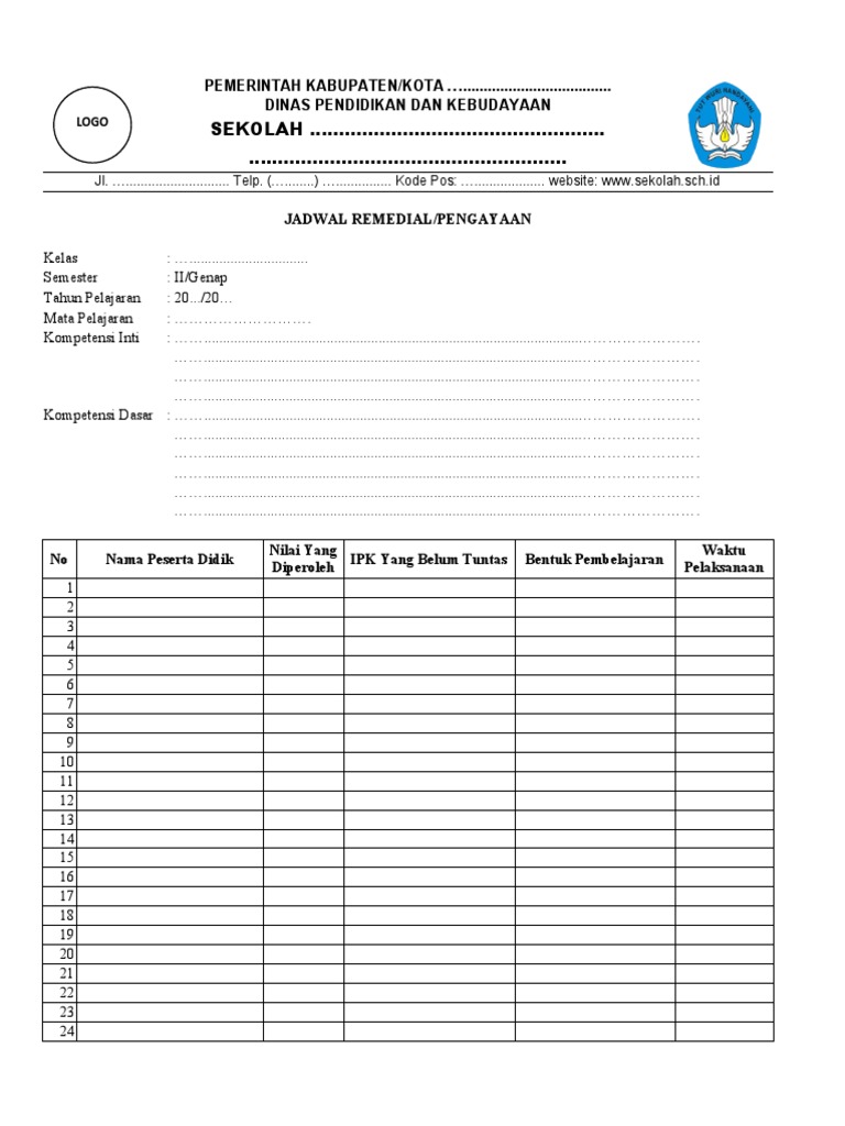 REMEDIAL PROGRAM SCHEDULE | PDF