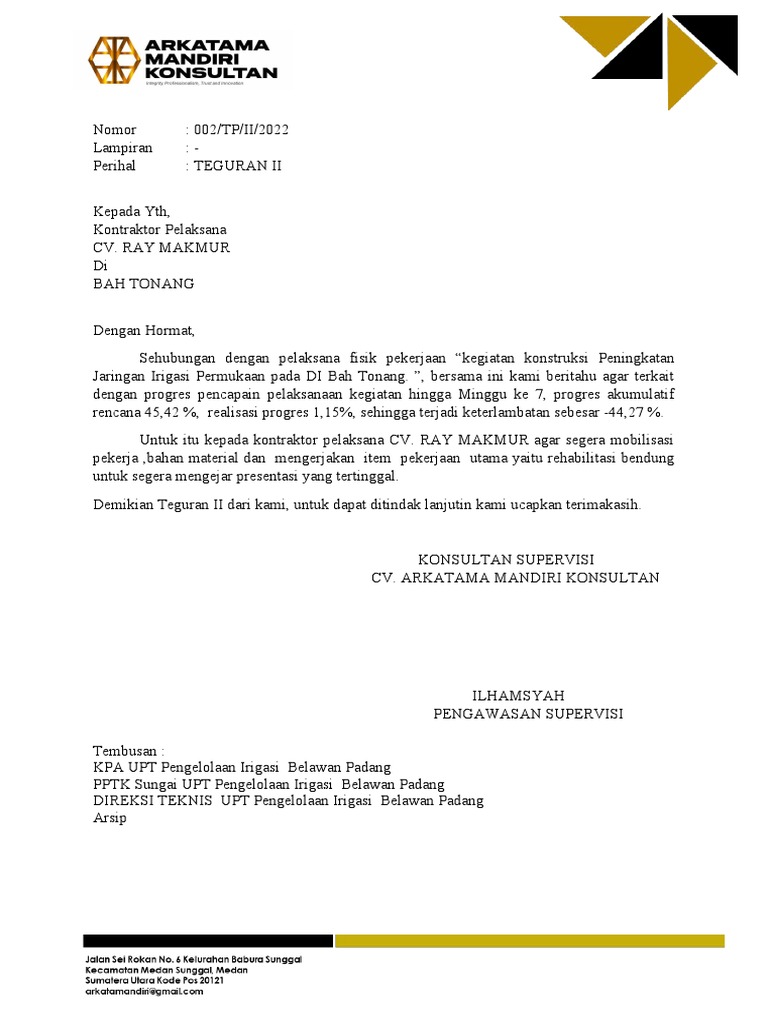 Surat Teguran Ke II Bah Tonang | PDF