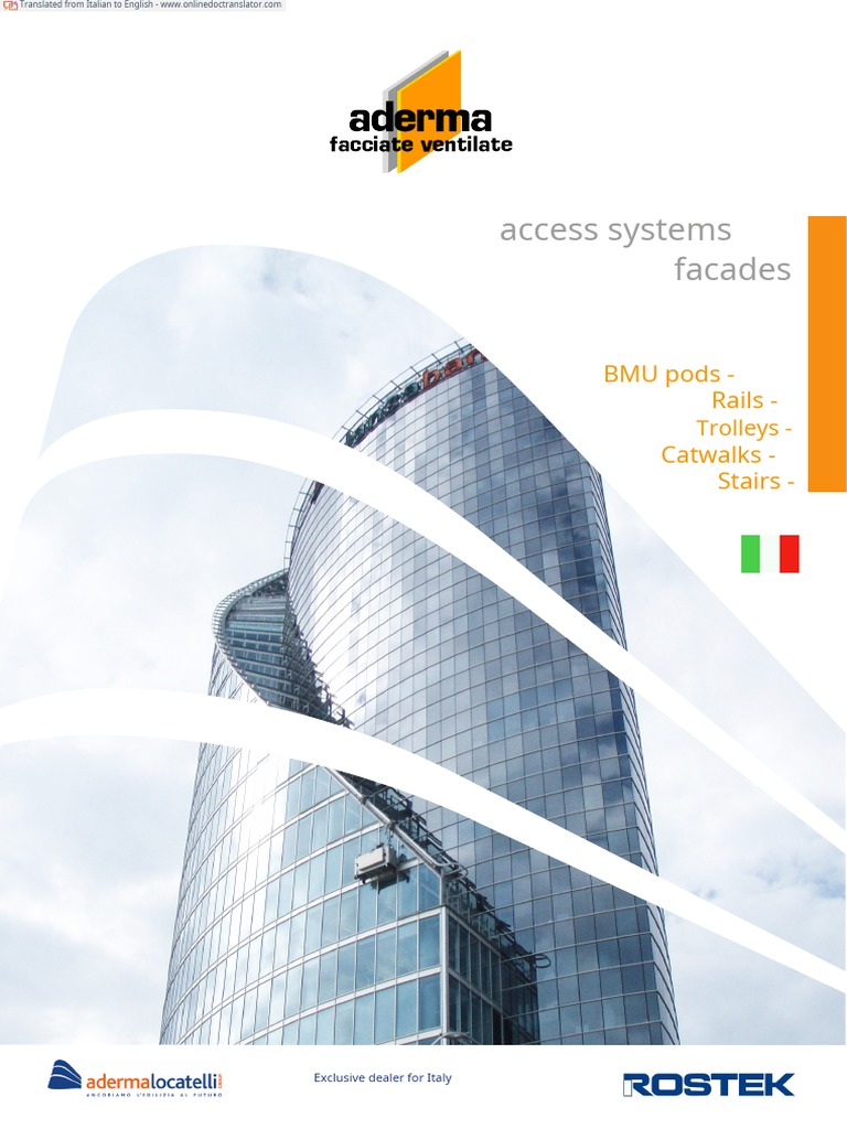 Monorail Facade Access Systems Overview | PDF | Crane (Machine) | Tram