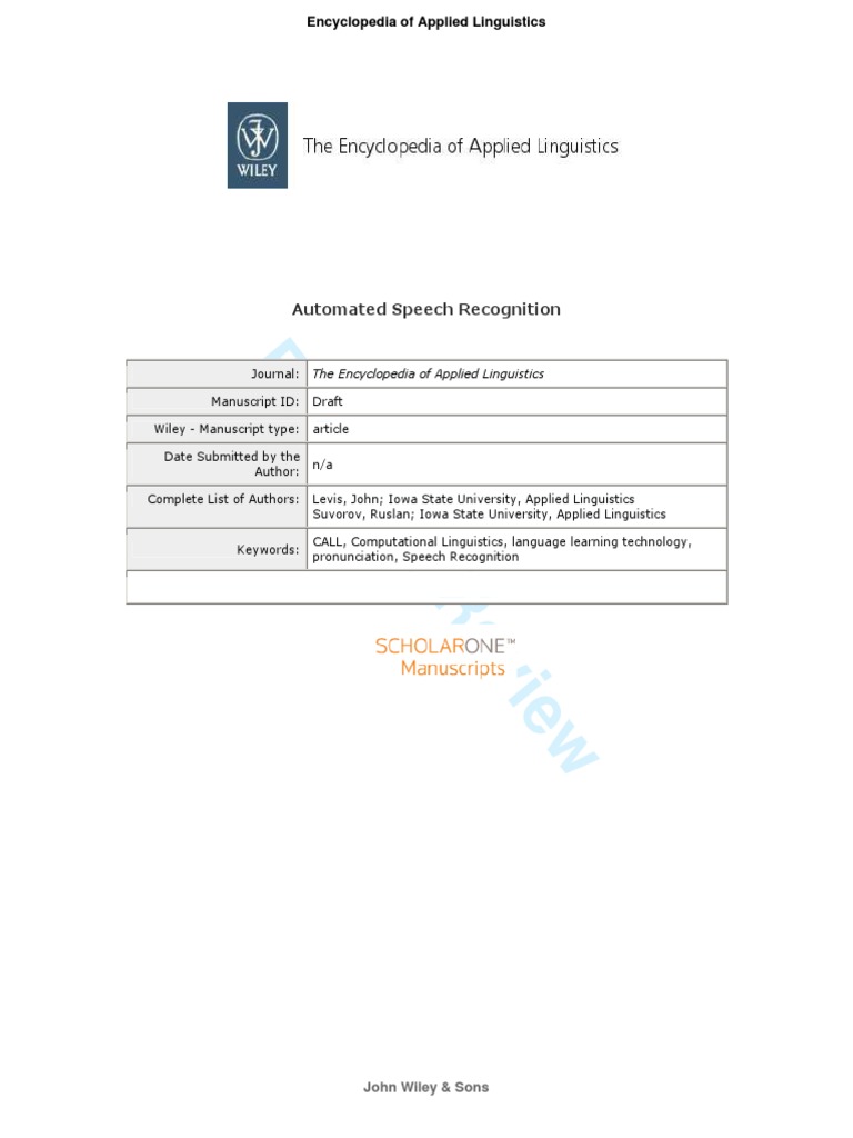 ASR Proof | PDF | Speech Recognition | Communication