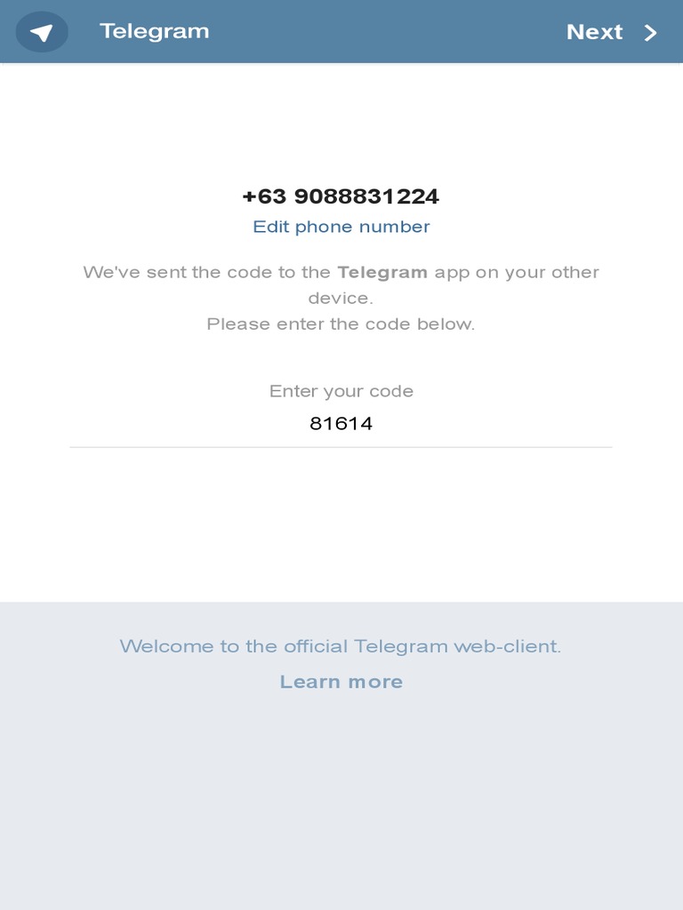 Telegram Web Login Instructions | PDF
