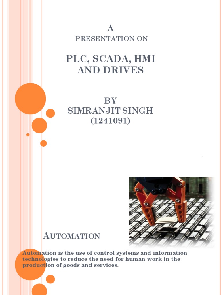 PLC - SCADA - HMI and DRIVES | PDF | Programmable Logic Controller | Automation
