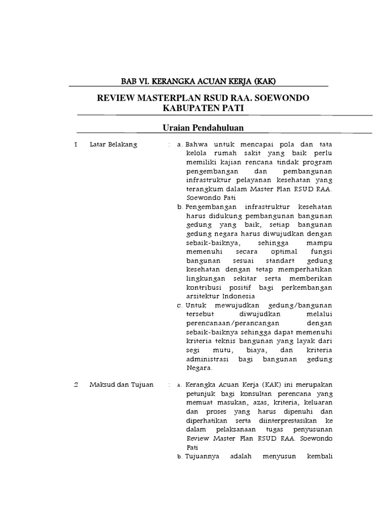 KAK Masterplan | PDF