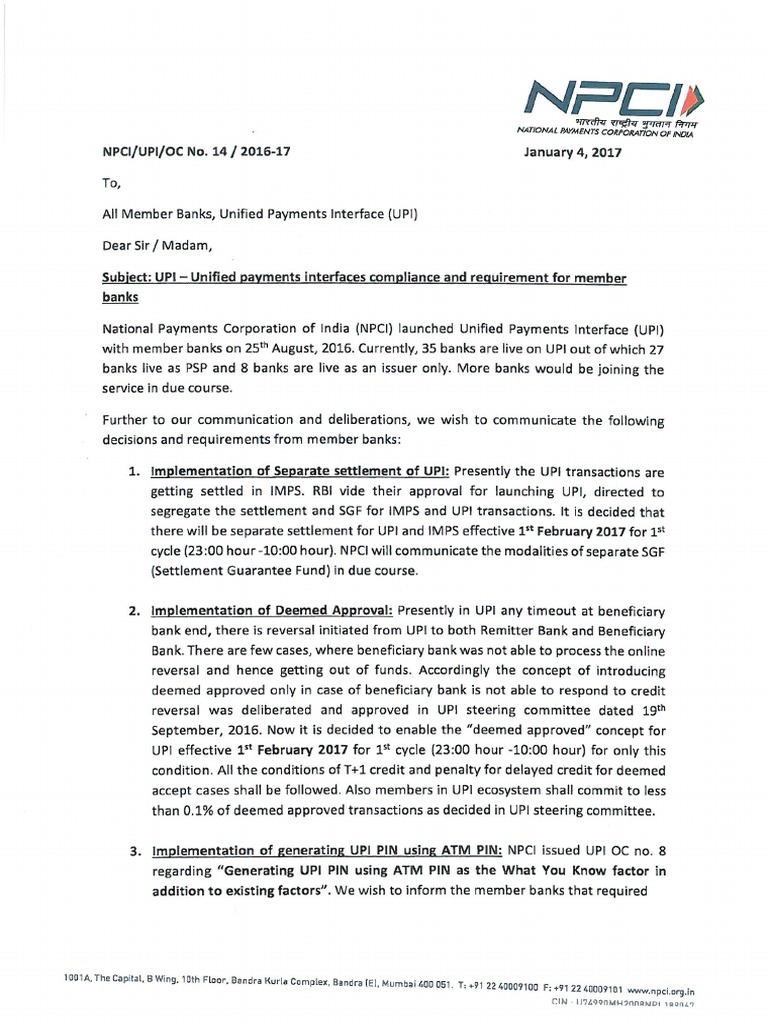 Circular14-UPI-Unified-Payments-Interfaces-compliance-and-requirement ...