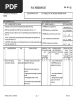 HSE Risk Assessment To The Activity of Welding Cutting & Grinding | PDF ...