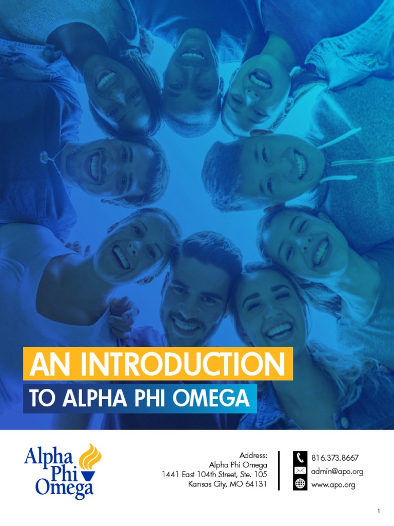 Introduction to Alpha Phi Omega | PDF | Fraternities And Sororities