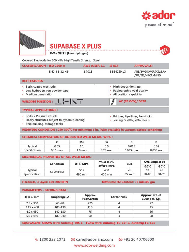 Supabase-X-Plus Ador | PDF | Welding | Construction