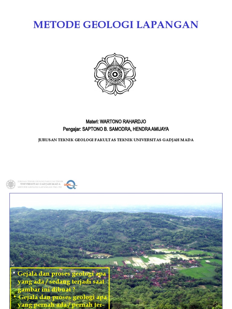 Metode Geologi Lapangan 1 RAHARDJO (UGM) | PDF