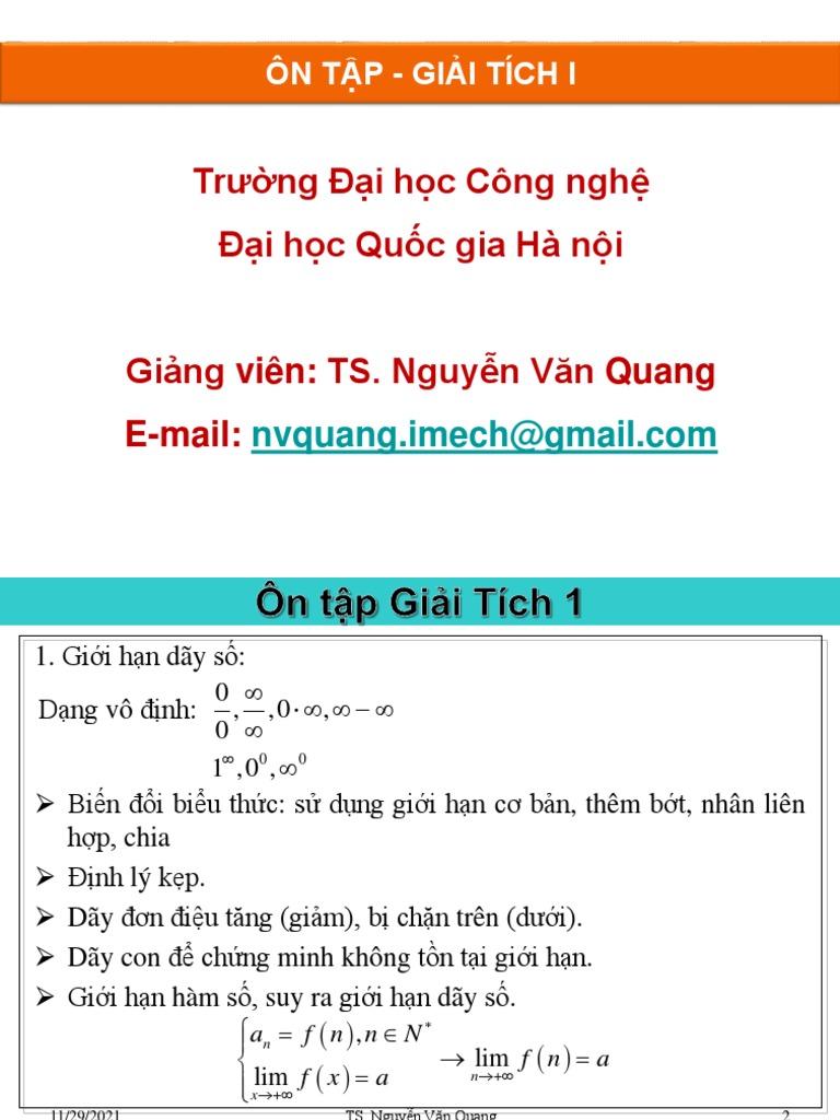 On Tap Giai Tich 1 | PDF