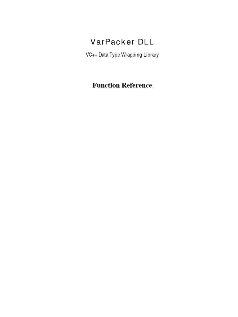 Varpacker Ref Pdf Pointer Computer Programming Parameter Computer Programming