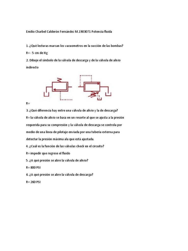 Potencia Fluida Practica 6 | PDF