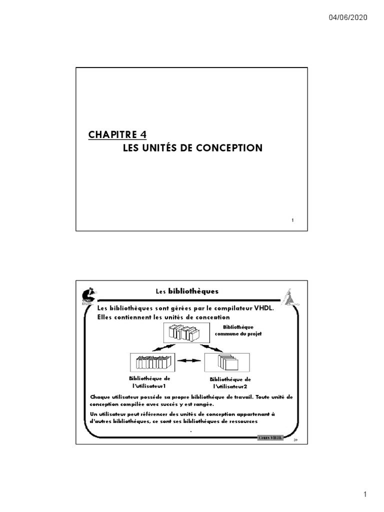 Chap4 VHDL | PDF | Bibliothèque logicielle | VHDL