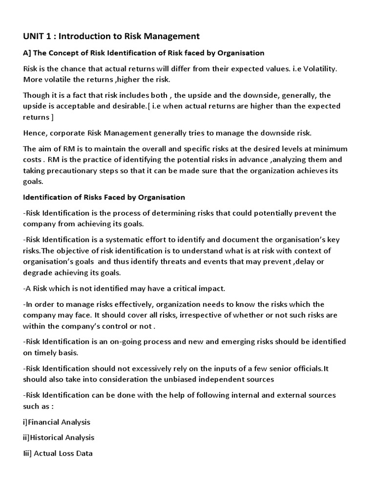 RM Theory | PDF | Risk | Risk Management