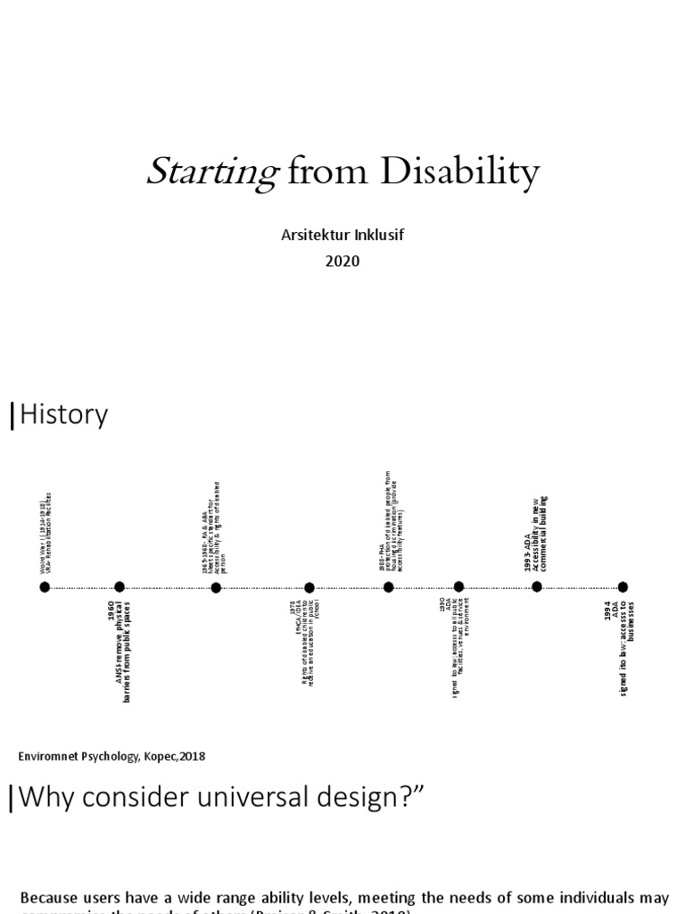 Starting from Disability: A Concise History of Universal Design and Disability Rights | PDF ...
