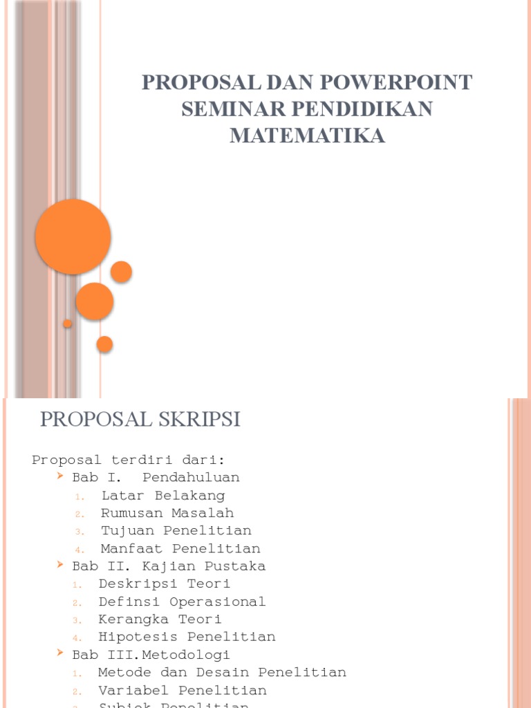 Proposal Seminar Pendidikan Matematika | PDF