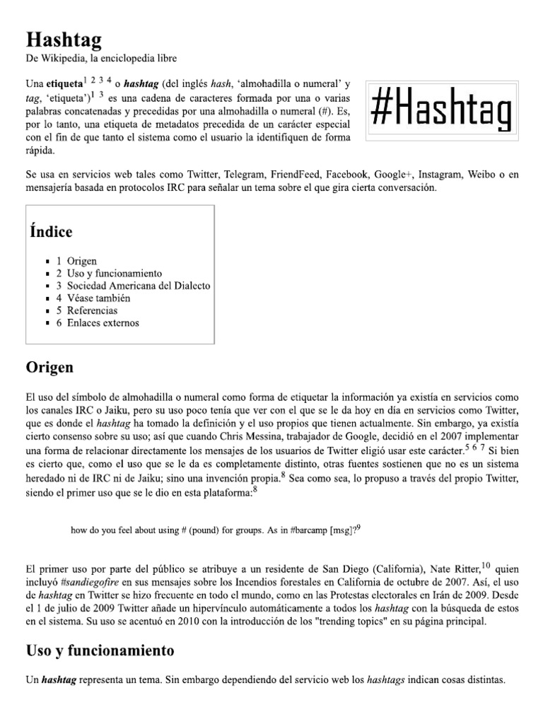 Wki Hashtag | PDF