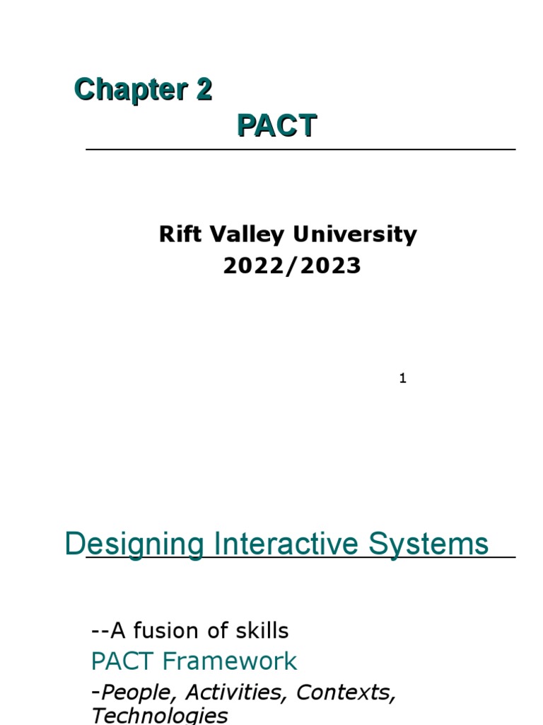 Lect02 Pact Analysis | Download Free PDF | Usability | System Lect02 Pact Analysis | Download Free PDF | Usability | System