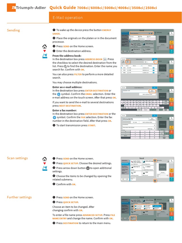 EN QG 2508ci 3508ci 4008ci 5008ci 6008ci 7008ci TA Rev 1 | PDF | Printer (Computing) | Computer ...