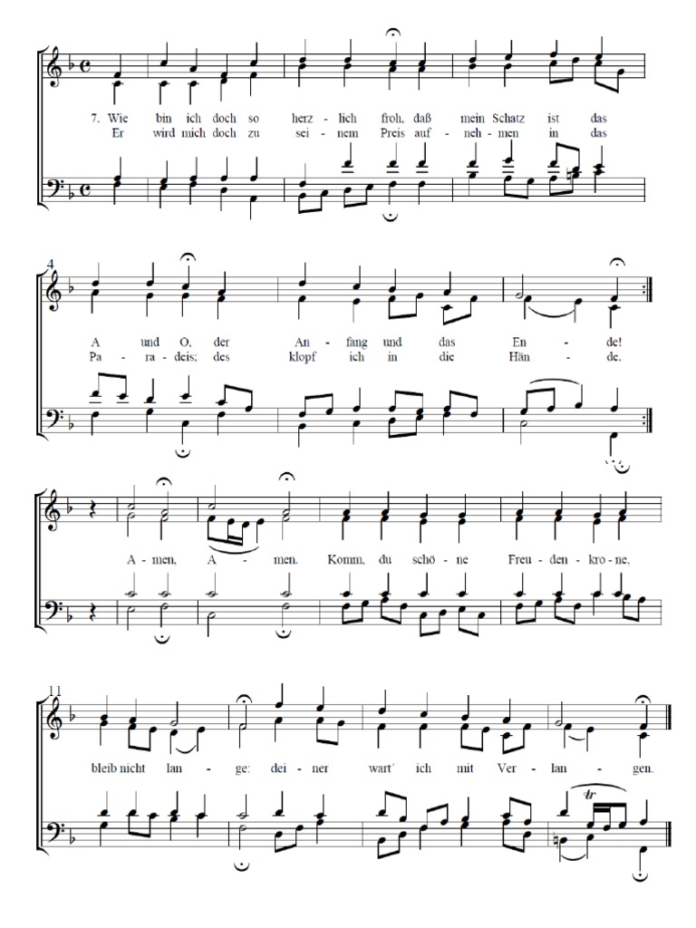 Partitura Cantata Bach | PDF