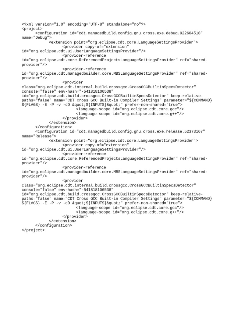Language Settings XML | PDF