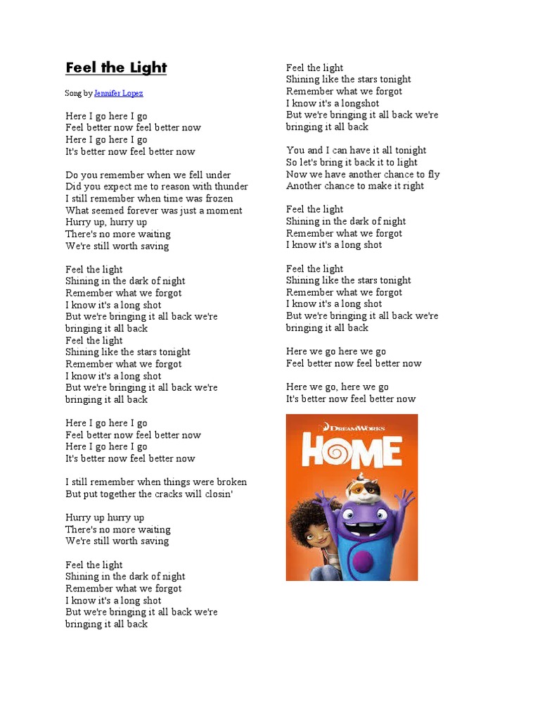 JLo Song Lyrics Light | PDF