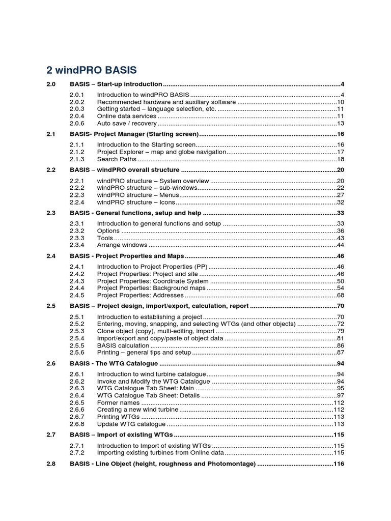 2 WindPRO3.5-Basis | PDF | Computer File | Computing