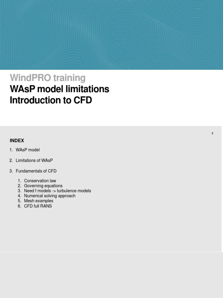 WAsP Model Limitations and CFD Fundamentals | PDF | Turbulence ...