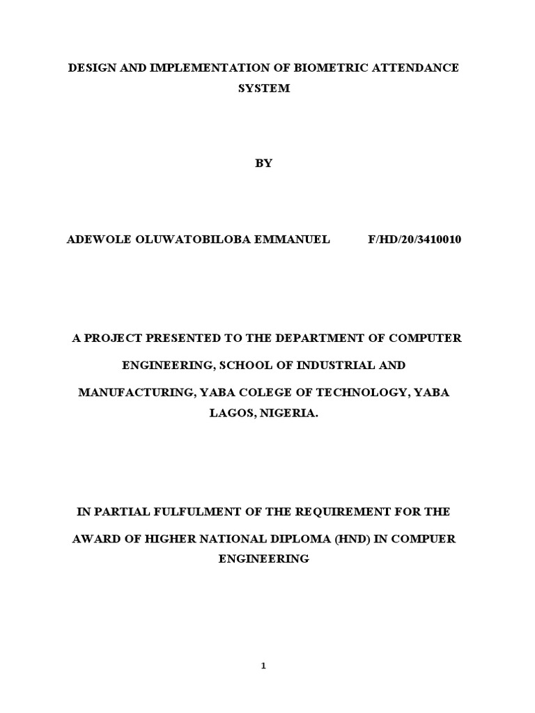 Final Year Project | Download Free PDF | Biometrics | Authentication Final Year Project | Download Free PDF | Biometrics | Authentication