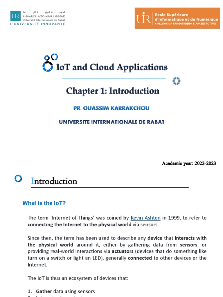 IoT Chapitre1 | PDF | Internet Of Things | Microcontroller