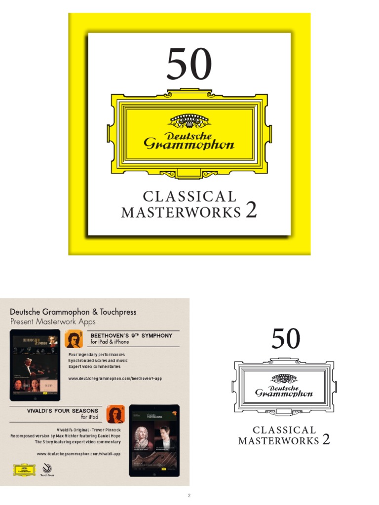 Digital Booklet - 50 Classical Masterworks 2 | PDF | Variation (Music ...