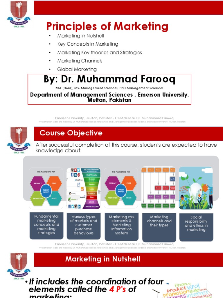 Principles of Marketing Final by Dr. Muhammad Farooq | PDF | Marketing | Market Segmentation