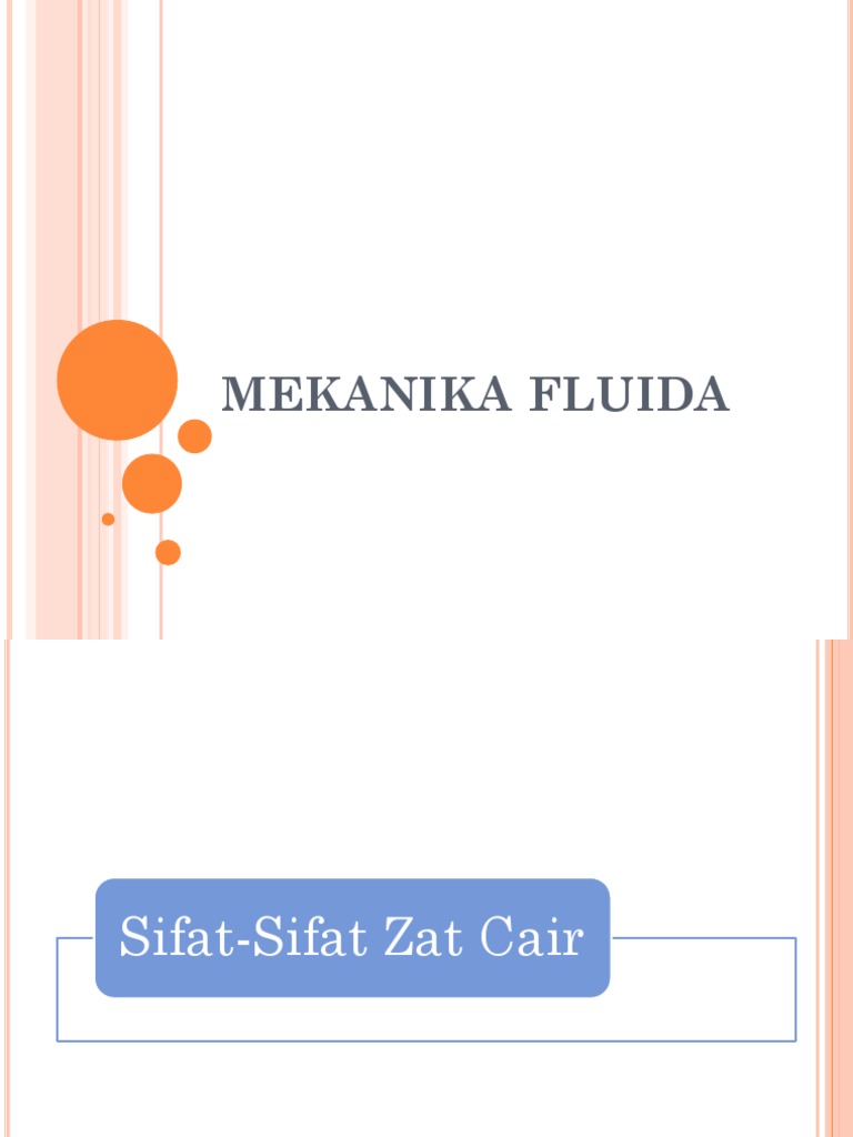 Sifat-Sifat Zat Cair dalam Mekanika Fluida | PDF