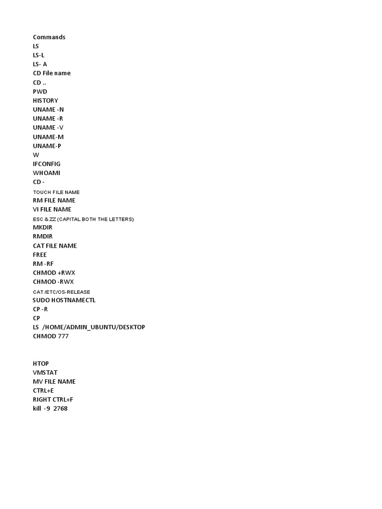 Linux Commands | PDF | Computer File | Directory (Computing) Linux Commands | PDF | Computer File | Directory (Computing)