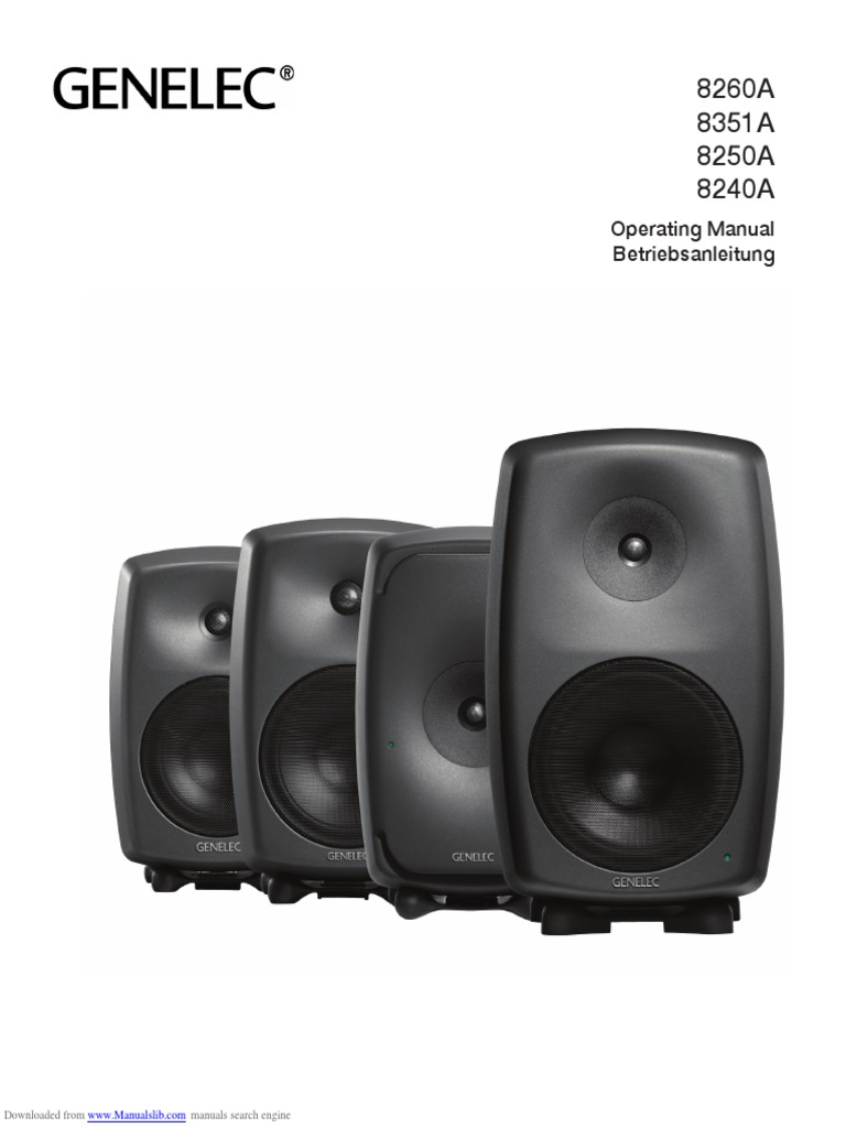 8260A 8351A 8250A 8240A: Operating Manual Betriebsanleitung | PDF ...