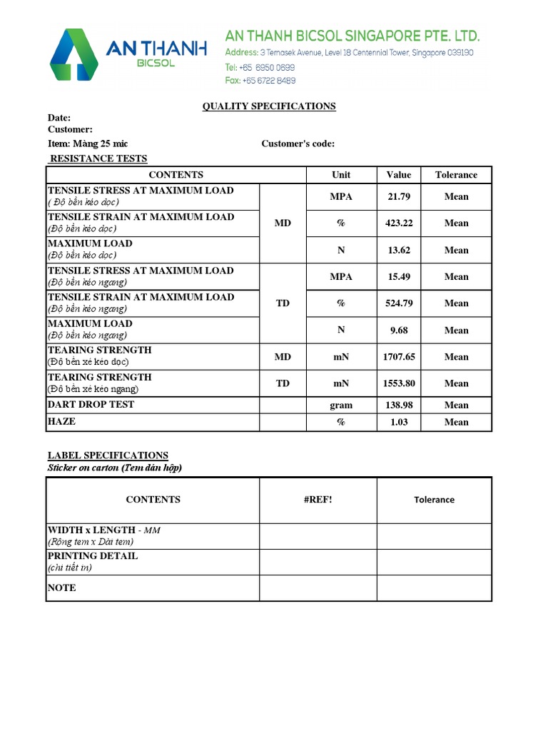 Carton Specifications and Testing Standards | PDF