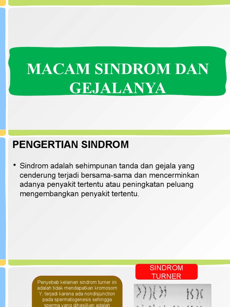 Sindrom Genetik dan Gejalanya | PDF | Gaya Hidup
