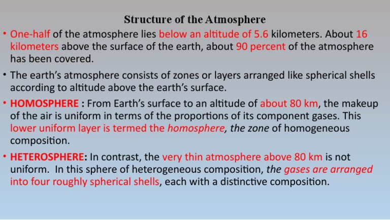 Structure of Atmosphere | PDF