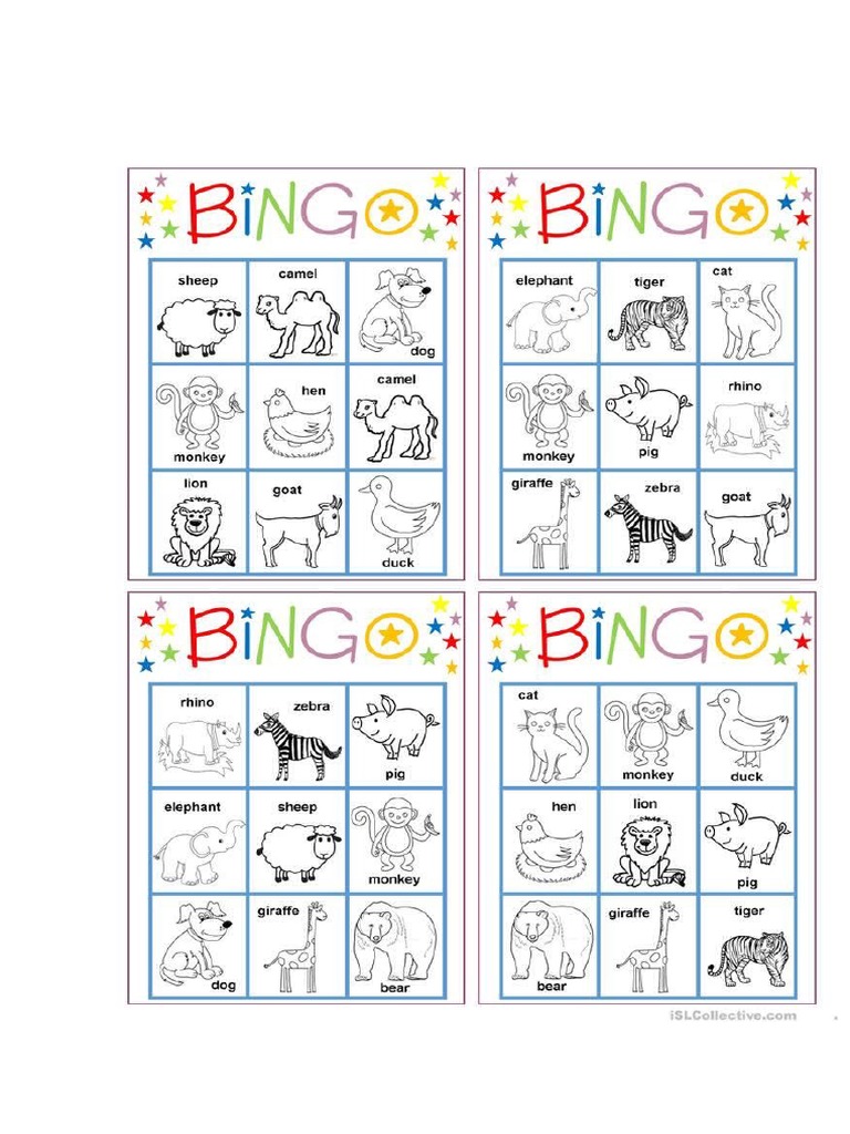 Animals - Bingo | PDF
