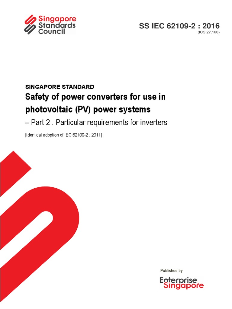 SS IEC 62109-2-2016 - Preview | PDF | Power Inverter | International ...